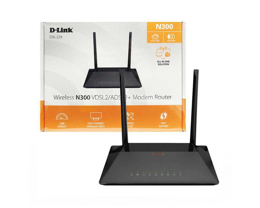 مودم روتر بی سیم ADSL2 Plus و VDSL دی لینک مدل DSL-224 NEW